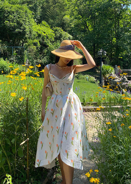 Emberlyn Hand-Painted Tulip Jacquard Summer Two-piece Set – ÀMonBelAmour
