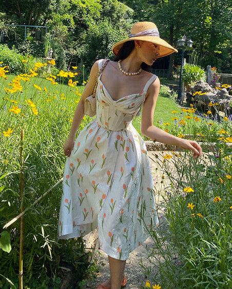 Emberlyn Hand-Painted Tulip Jacquard Summer Two-piece Set – ÀMonBelAmour